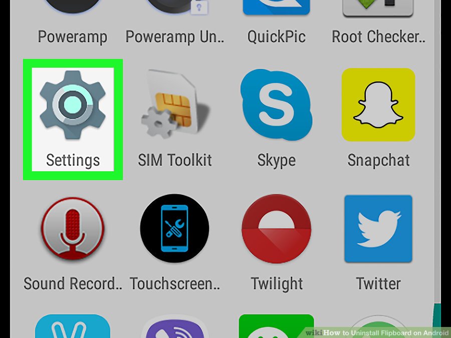 نحوه حذف Flipboard در اندروید از قسمت Settings