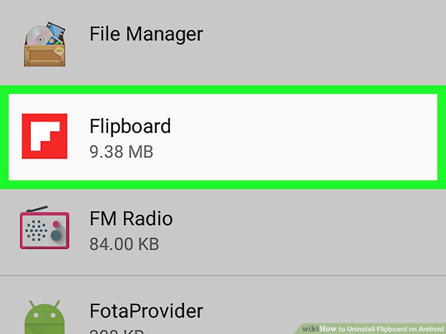 نحوه حذف Flipboard در اندروید از قسمت Settings